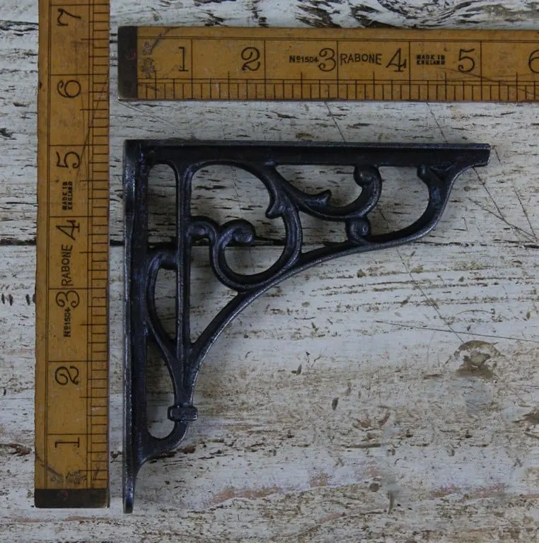 Shelf Bracket HERITAGE Cast Antique Iron 125mm x 125mm - Adfix Trade